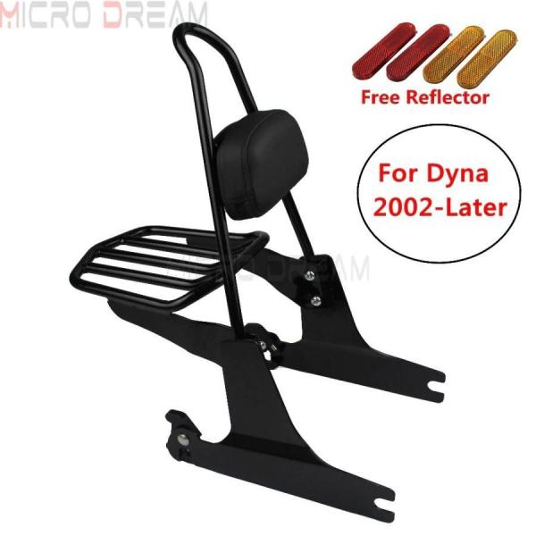 荷物ラック材質: スチールバーカラー : クロームシルバー、ブラックパッド材料: 合皮レザーサイズ ; 写真をご確認の上購入をお願い致します。適合車種 :ハーレー2002-2005 Dyna models2006以降 Dyna modles...