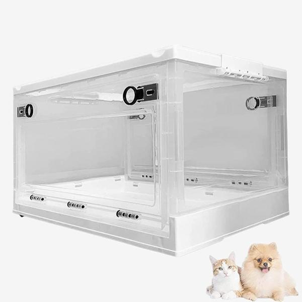 使いやすい ペット 酸素室 酸素ケージ ポータブル 折り畳み可能 ペット用酸素室 動物酸素ICU ケージ 噴霧ボックス 咳呼吸治療噴霧 心血管システムを強化し ペッ