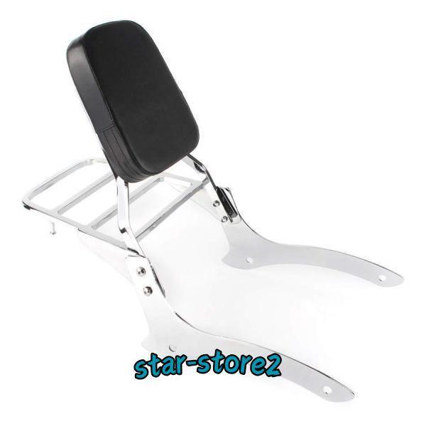 バイク用 シーシーバー リアキャリア付き タンデムバー 背もたれ バックレスト ドラッグスター 250