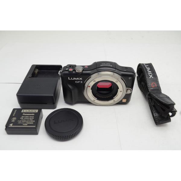 【商品名】Panasonic LUMIX DMC-GF3【外観ランク】 良品【備考】・液晶コーティングキズ・液晶黄変【付属品】付属品は写真に写っているものが全てとなります。 全ての商品は自店の専門スタッフがコンディションチェックを済ませてお...