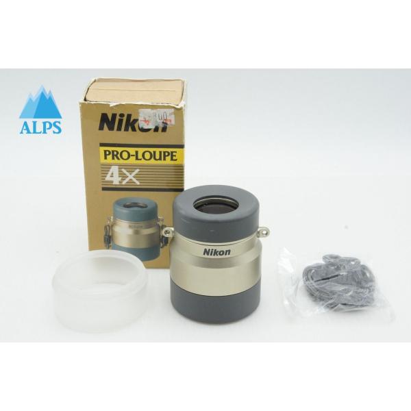 【商品名】Nikon プロルーペ 4X【外観ランク】 並品【備考】・接眼側レンズ表面にキズ【付属品】※元箱は一部破損しています。付属品は写真に写っているものが全てとなります。 全ての商品は自店の専門スタッフがコンディションチェックを済ませて...