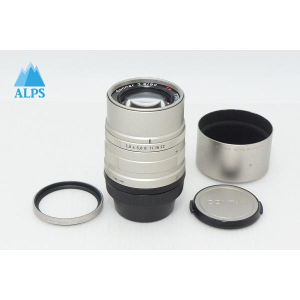 【商品名】CONTAX Carl Zeiss Sonnar T* 90mm F2.8 G用【外観ランク】 美品【備考】【付属品】付属品は写真に写っているものが全てとなります。 全ての商品は自店の専門スタッフがコンディションチェックを済ませて...