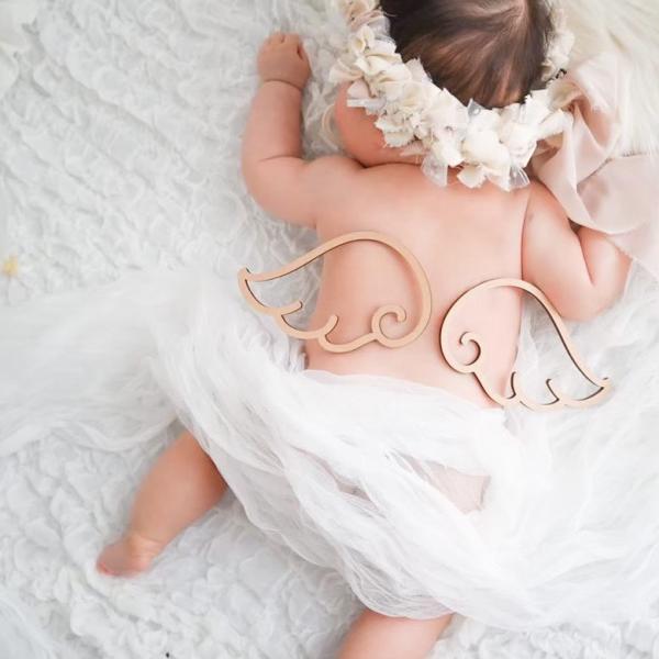 セット内容 ─────木製レターバナー　天使の羽素材 ──MDF 4mm (木材)サイズ───横幅8cm × 14cm（2個セット）※商品画像については、ご利用のモニター環境により、色合いが異なって見える場合がございます事ご了承ください。