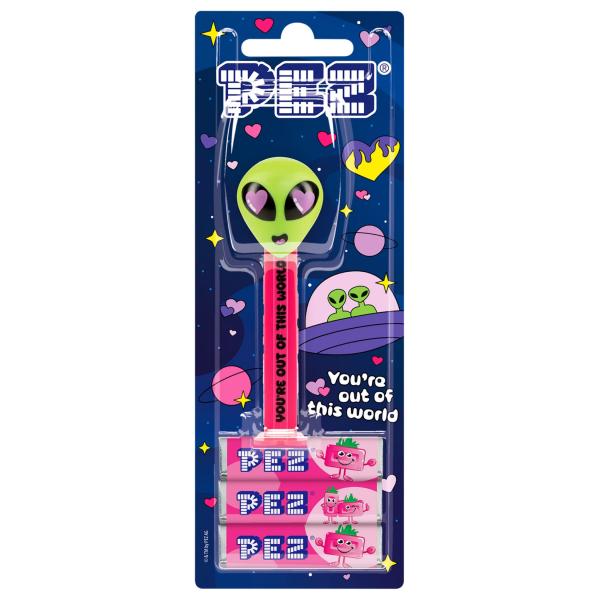 画像は究極に綺麗な状態のイメージです。実際にお送りする商品はヘッドやステムにキズやインクがたくさん付いている状態の物になります。2025年発売開始バレンタイン柄のエイリアンヨーロッパ台紙パテント=11.4新品・未開封、Mint on Card