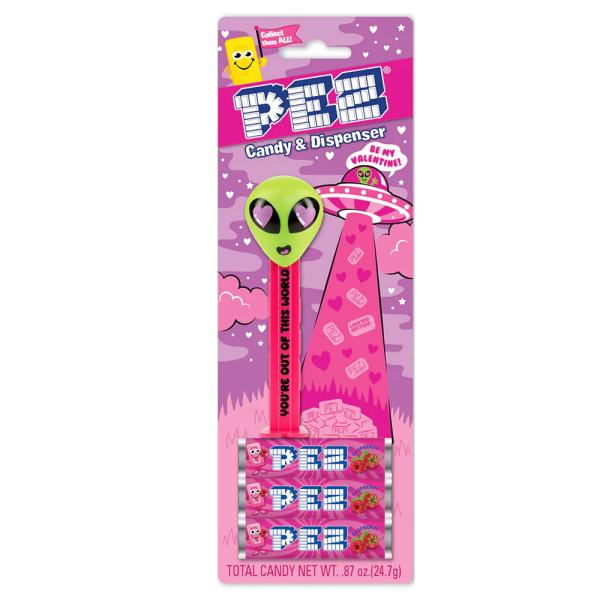 画像は究極に綺麗な状態のイメージです。実際にお送りする商品はヘッドやステムにキズやインクがたくさん付いている状態の物になります。2025年発売開始バレンタイン柄のエイリアンアメリカ台紙パテント=11.4新品・未開封、Mint on Card