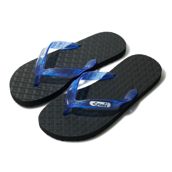 LOCALS (ローカルズ) / ハワイでは一番のシェア率を誇るオーソドックスなサンダル。ハワイのお土産屋ではポピュラーなアイテムとしてハワイローカル達に広く愛されているデザインです。硬めのソールと程よい柔らかさの鼻緒は、履き心地も抜群です。