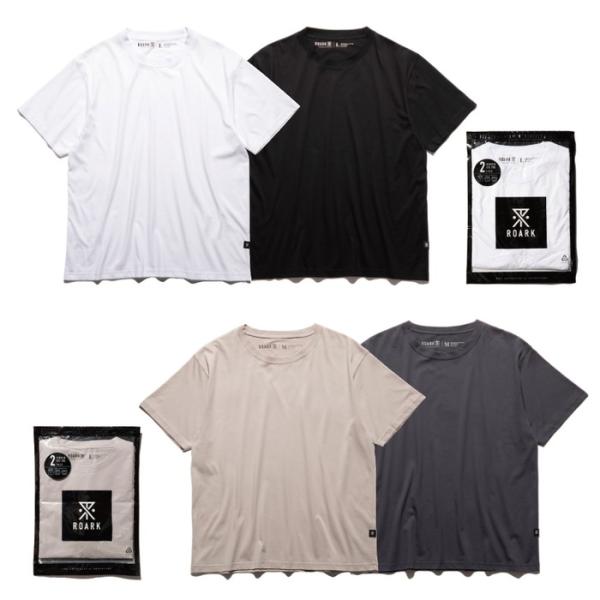 ROARK REVIVAL (ロアーク リバイバル)抗菌＆防臭機能を備えたベーシックな100%コットンの2パックS/S Tee。旅や日常使いにも最適な圧縮パックにパッキングされており、繰り返し利用いただけます。ROARKステッカー付き。