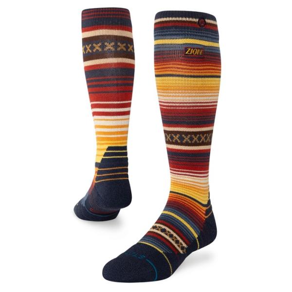 STANCE (スタンス)●ザイオン国立公園コラボモデル　●スノーミッドクッション　●スノーボード、スキー用ソックス　●スタイル: OTC（ふくらはぎより高い長め丈）<br>赤い砂岩の峡谷や風に削られた岩肌が広がる、ダイナミック...