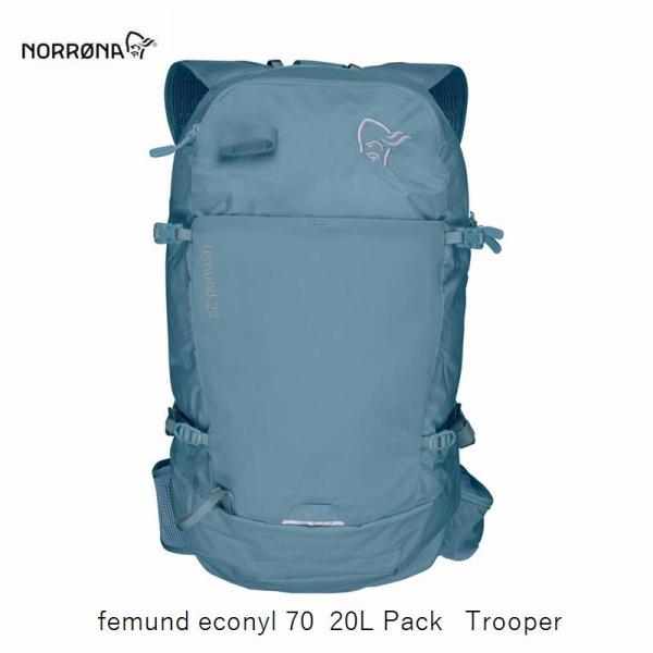 メーカー名：NORRONA ノローナ品名：femund econyl70 フェムンド エコニール 20L Packカラー：Trooper 汎用性の高い軽量なアウトドア/ハイキングパックです。軽い日帰りハイキングに最適ですが、サイクリングや通...