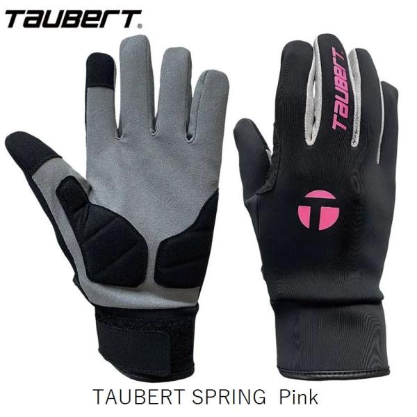 メーカー名：TAUBERT商品名：TAUBERT SPRING　 スプリング品番：T8884カラー： Pinkスプリング用NEWモデル。手の甲はクロロプレーン素材（ネオプレーン）、 手のひらは人工皮革で耐久性もあり、 衝撃吸収＆破れ補強のク...