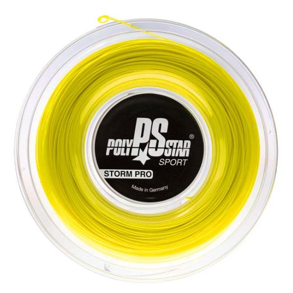 SPECカラー：イエローゲージ：1.25mm、1.30mmレングス：200M素材/構造：ポリエステル／モノフィラメント名称：PolyStar Storm Pro Tennis Strings 200M原産国/製造国：ドイツ仕様・特徴：ストー...