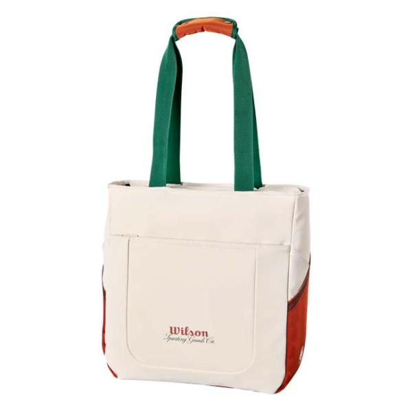 SPECカラー：クリームサイズ：約37x17x40cmウェイト：約960g素材：再生ポリエステル、ポリウレタン名称：WILSON ROLAND GARROS 2026 TENNIS TOTE原産国/製造国：中国仕様・特徴：2026年全仏オー...