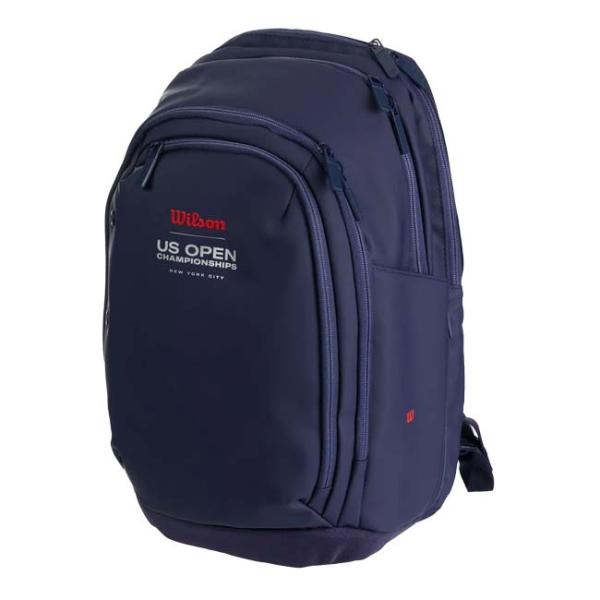 SPECカラー：ネイビーサイズ：約31×21×45cm素材：ポリエステル、ポリウレタン名称：WILSON US OPEN 2025 TOUR BACKPACK原産国/製造国：中国仕様・特徴：試合や練習に必要なギアをしっかり詰め込めるバックパ...