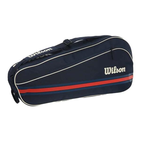 SPECカラー：ネイビーサイズ：約76×10×33cm素材：ポリエステル100%名称：Wilson Team 3 Pack 2025原産国/製造国：中国仕様・特徴：モダンなスタイルのラケットバッグ。耐久性に優れた素材を使用しており、練習や試...