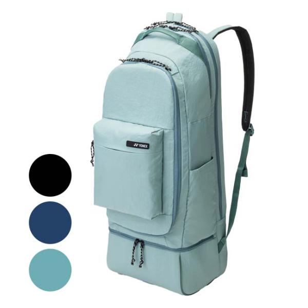 SPECカラー：ブラック(007)、グレイッシュネイビー(270)、スモークミント(647)サイズ：約32×20×73cm素材：ナイロン原産国/製造国：ベトナム仕様・特徴：必要なギアを詰め込めるバックパックタイプのラケットバッグです。・メイ...