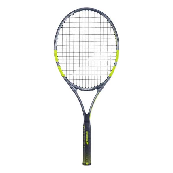 SPECフェイスサイズ：100平方インチウェイト：平均240gバランス：平均320mmレングス：26インチ素材/テクノロジー：アルミニウムストリングパターン：16×17フレーム厚：20-20-20mm推奨テンション：-名称：Babolat ...