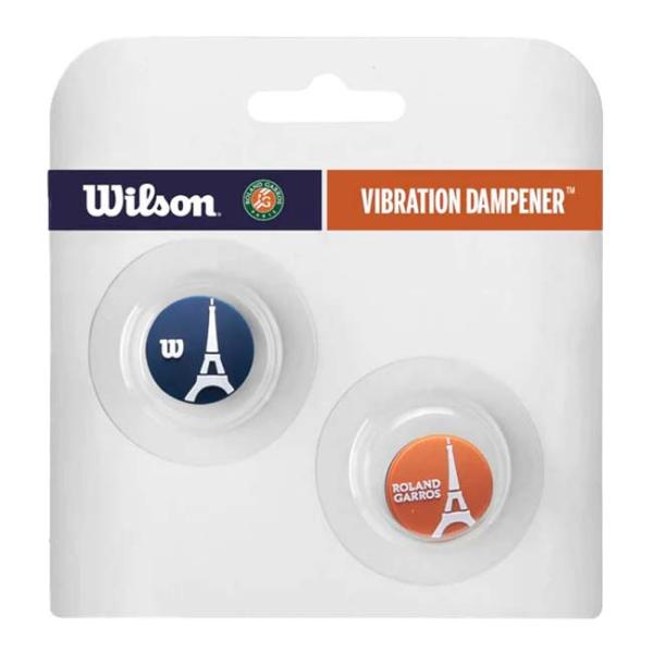 SPECカラー：ネイビー×クレーサイズ：約Φ2.5×0.7cm ※1個あたりのサイズ入数：同色同デザイン2個入り名称：WILSON RG EIFFEL TOWER DAMPENER原産国：中国仕様：ROLAND GARROS エッフェル塔を...