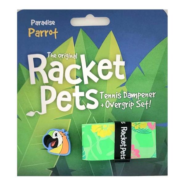 SPECカラー：オウムサイズ：振動止め：約2.25×2.25×0.7cm／オーバーグリップ：幅約2.6、長さ約110cm、厚さ約0.75mmウェイト：振動止め：約3g／オーバーグリップ：約7gタイプ：ドライタイプセット内容：振動止め×1、オ...