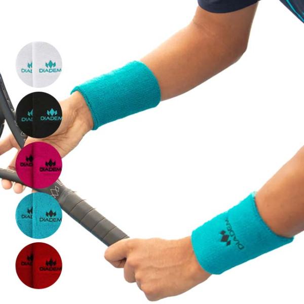 SPECカラー：ホワイト(WH)、ブラック(BLK)、ピンク(PNK)、ティール(TL)、レッド(RED)サイズ：フリーサイズ ※1個当たりの平置きサイズ：約12.5×8cm素材：綿100%入数：同色2枚入り名称：DIADEM LOGO 5...