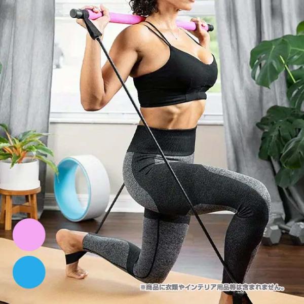 SPECカラー：ピンク、ブルーサイズ：バー部分(組立時)：約Φ3.3×92cm／チューブ部分：約Φ1×70cm／持ち手(平置きサイズ)：約2.2×16cm素材：ステンレス鋼 他入数：1個製品コード：#HA17958原産国：中国仕様：自宅で気...