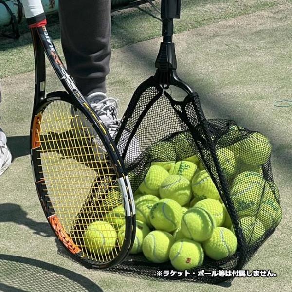 SPECカラー：ブラックサイズ：使用時全長：約80-104cm、アミ部長さ：約40cm／収納時全長：約44cmウェイト：約490g素材：アルミニウム合金他製品コード：#NJ726405原産国/製造国：中国仕様・特徴：散乱したテニスボールをか...