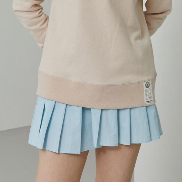 SPECカラー：スカイブルーサイズ：アジアサイズ-S、-M素材：ポリエステル100%名称：LOVEFORTY UNBALANCED PLEATED SKIRT SKYBLUEポケットの有無：インナー左右にボールポケット有り仕様：※ 背面のテ...