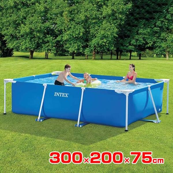 SPECカラー：ブルーサイズ：組立後サイズ：約300×200×75cm／パッケージサイズ：約102×30×22.5cm容量：約3834L ※約90%注水ウェイト：本体：約18.25kg／パッケージ込み：約20.4kg素材：塩化ビニル樹脂(非...