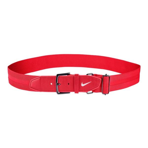 SPECカラー：ユニバーシティレッド(610)サイズ：フリーサイズ ※対応ウエストサイズ：約71-109cm素材：ゴム34%、ポリエステル31%、亜鉛合金22%、ポリウレタン13%名称：Nike Ajustable Baseball Bel...