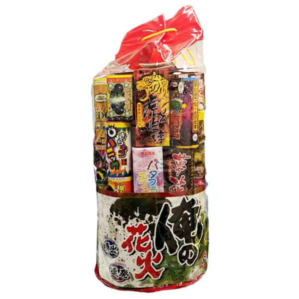 SPECサイズ：パッケージサイズ：約Φ28×52cmセット内容：手持花火、噴出花火、打上花火、連発花火薬量：火薬：約500g仕様：オンダ史上最重量級！とにかくビッグな大迫力セットです。※空輸不可のため、北海道、沖縄、離島へのお届けはできませ...