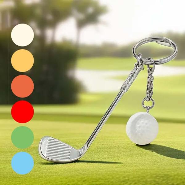 SPECカラー：ホワイト、イエロー、オレンジ、レッド、グリーン、ブルーサイズ：ゴルフクラブ部：約8.3×3cm／ゴルフボール部：約Φ2cm素材：亜鉛合金、他入数：1個入り製品コード：#LP50515原産国：中国仕様：ミニゴルフクラブのキーホ...