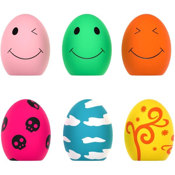 SCHITEC 犬おもちゃ 音の出る 6点セット  噛むおもちゃ ストレス解消 運動不足 卵の形 子犬 小型犬に適用