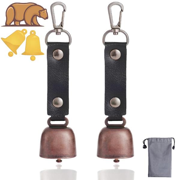Fieekty 熊鈴 熊よけ鈴 熊よけベル 2個セット  消音機能付き 登山 トレッキング 山歩き 山菜取り 熊 鈴 ベル 正規品  収納袋付
