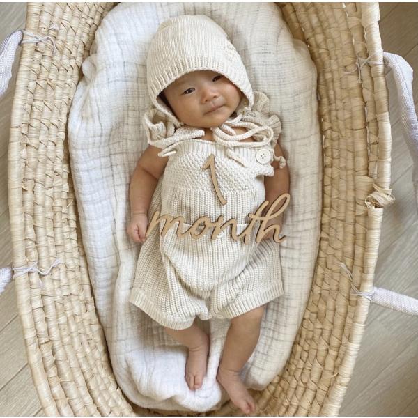 Instagramで大人気！！ナチュラルな字体で出産祝いにも選んでいただいています。お名前レターバナー（＋1000円）とのSetが人気です赤ちゃんが産まれてから１歳になるまで、毎月の成長を記録するマンスリーフォト。撮影した全ての写真を並べて...