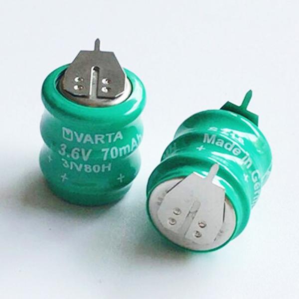純正 新品 VARTA 3/V80H 3.6V 70mAh ニッケル水素電池 2端子付き 基板実装用 産業機器・医療機器対応 交換用 充電式バッテリー【製品仕様】商品名 VARTA 3/V80H（3N65BCT）電池タイプ ニッケル水素充電...
