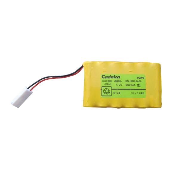 三洋 SANYO Cadnica 6N-600AACL 7.2V 600mAh ニッカド充電池パック 修理交換用バッテリー 工業用 電池状態：新品・未使用型番：6N-600AACL電圧：7.2V容量：600mAhセル種類：ニッカド（Ni-C...
