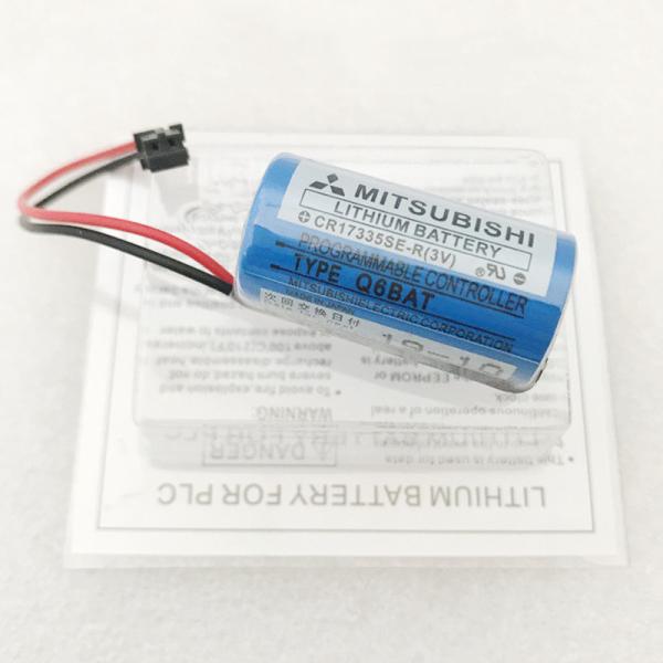 純正 新品 三菱 MITSUBISHI Qシリーズ Q6BAT/CR17335SE-R 3V 1800mah PLC用 リチウム電池 工業用データバックアップ  黒プラグ【仕様】型番：CR17335SE-R (3V) / Q6BAT電圧：3...