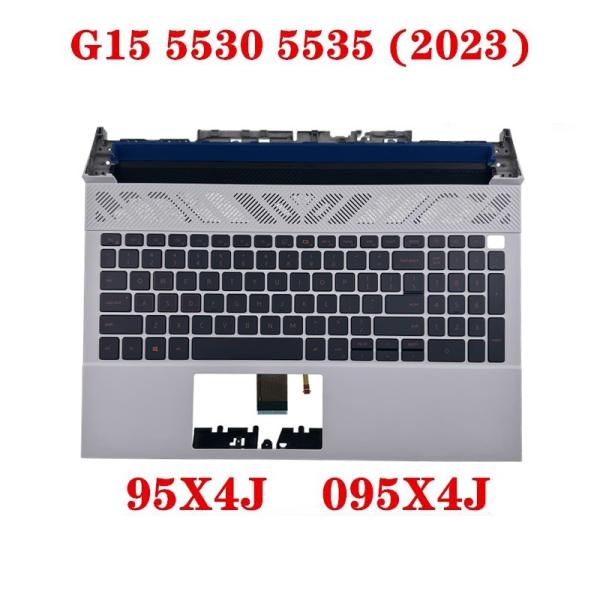 新品 Dell G15 5530  G15 5535 修理交換用 パームレスト キーボードべゼル キー ボード付き ホワイト オレンジバックライト 095X4J【対応機種】・Dell G15 5530・Dell G15 5535【注意事項】...