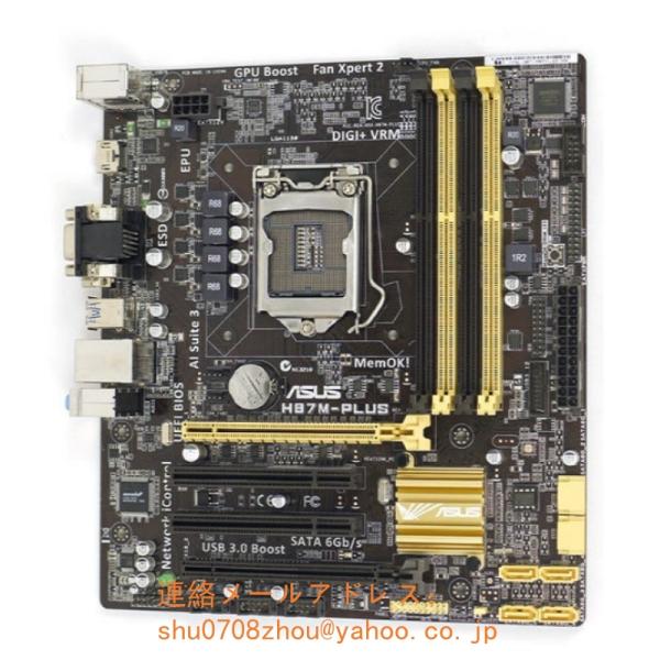状態：目立った傷や汚れなし販売内容：マザーボード型番：ASUS H87M-PLUS対応チップセット：Intel H87CPUソケット: LGA 1150対応CPU：Core i7/i5/i3/Celeron/Pentiumメモリスロット/タ...