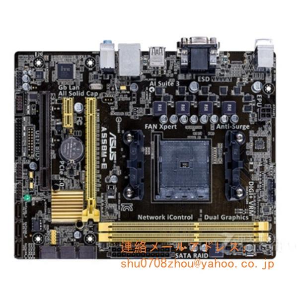 状態：目立った傷や汚れなし販売内容：マザーボード型番：ASUS A55BM-E対応チップセット：AMD A55CPUソケット: Socket FM2+対応CPU：AMD A10/A8/A6/A4/Athlonメモリスロット/タイプ：DDR3...