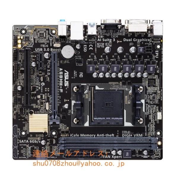状態：目立った傷や汚れなし販売内容：マザーボード型番：ASUS A68HM-F対応チップセット：AMD A68HCPUソケット: Socket FM2+対応CPU：AMD A10/A8/A6/A4/Athlonメモリスロット/タイプ：DDR...