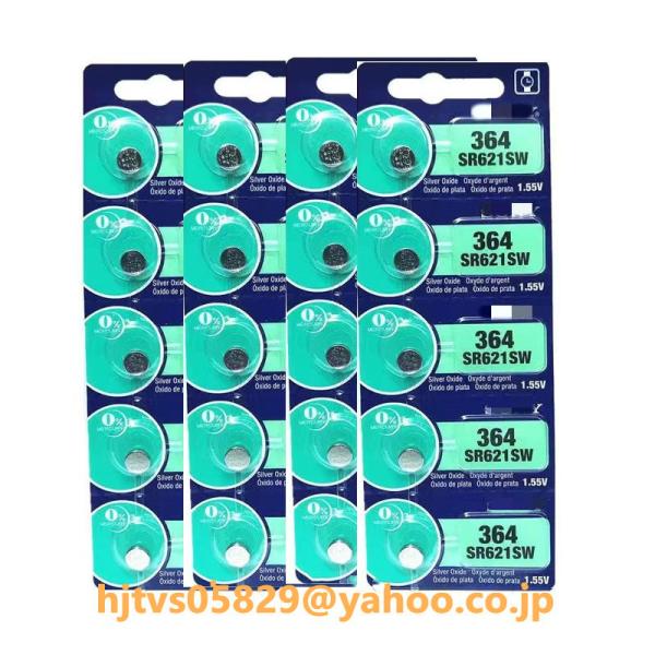 新品 SONY ソニー 364 SR621SW 時計用無酸化銀ボタン電池  コイン形電池 1.55V 100個セットサイズ：6.8×2.1mm電圧：1.55V  キッチン家電、生活家電、理美容家電、照明家電、電卓やゲーム機、時計、デジカメ、...