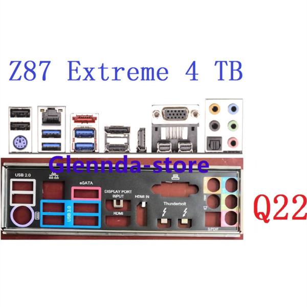純正 ASRock  Z87 Extreme 4 TB  マザーボード対応修理交換用 I/Oパネル バックパネルクリックポスト郵送します、他の郵送会社指定できません。保証期間：お手元に届いた日から１ヶ月になります。