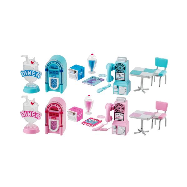 NEWTRO POP DINERメーカー:バンダイ新古品・未使用品ラインナップ1.MILKSHAKE＆TABLESET ブルーver.2.DINER SIGN ピンクver.3.DINER SIGN ブルーver.4.JUKEBOX ピンク...