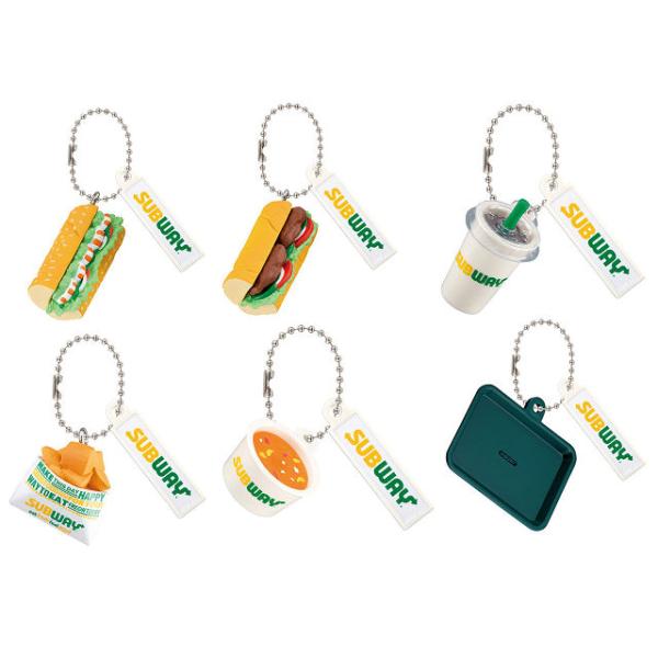 SUBWAY ミニチュアチャームメーカー：バンダイ新古品・未使用品ラインナップ1.えびアボカド2.てり焼きチキン 焦がし醤油仕立て3.アイスコーヒー4.コロコロポテト5.スープ6.トレーガチャガチャの特性上、冊子折れ及びシワや塗装ムラや傷が...
