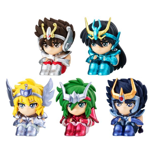 まちぼうけ 聖闘士星矢メーカー：バンダイ新古品・未使用品ラインナップ1.ペガサス星矢2.ドラゴン紫龍3.キグナス氷河4.アンドロメダ瞬5.フェニックス一輝ガチャガチャの特性上、冊子折れ及びシワや塗装ムラや傷がある場合が御座います。