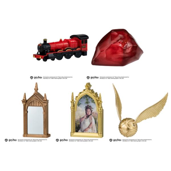 ハリー・ポッター ミニチュアコレクション ハリー・ポッターと賢者の石シリーズメーカー：バンダイ新古品・未使用品ラインナップ1.ホグワーツ特急2.賢者の石3.みぞの鏡4.太った婦人5.金のスニッチ 羽部分ゴールドクリアver.ガチャガチャの特...