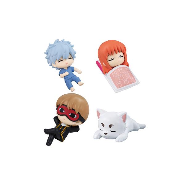 銀魂 ねむらせ隊メーカー：バンダイ新古品・未使用品ラインナップ1.坂田銀時2.神楽3.沖田総悟4.定春ガチャガチャの特性上、冊子折れ及びシワや塗装ムラや傷がある場合が御座います。