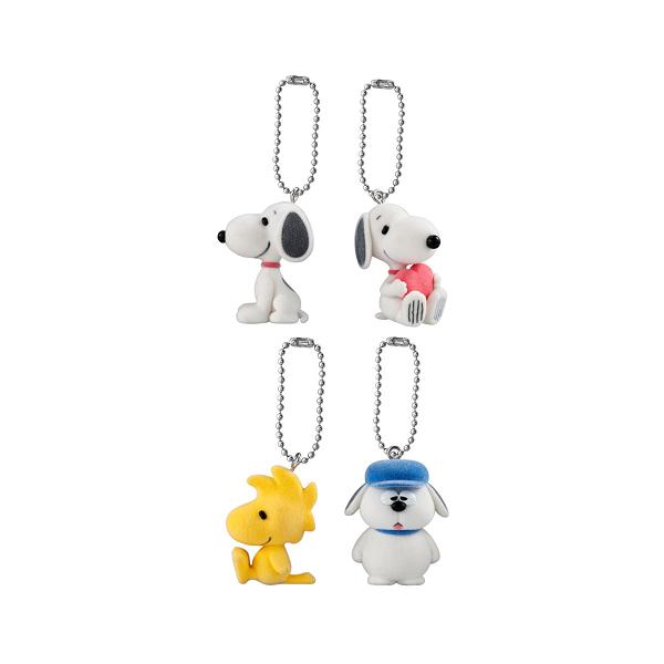PEANUTS フロッキーマスコットチャームメーカー：バンダイ新古品・未使用品ラインナップ1.スヌーピーA2.スヌーピーB3.ウッドストック4.オラフガチャガチャの特性上、冊子折れ及びシワや塗装ムラや傷がある場合が御座います。