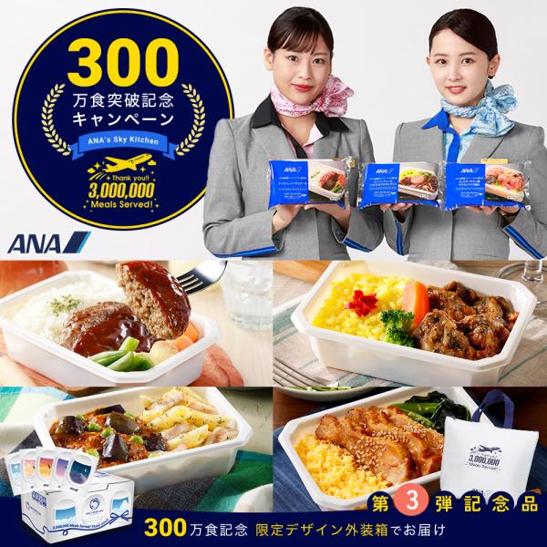 ANA国際線エコノミークラス機内食300万食記念第3弾、皆様に感謝の気持ちを込めて！機内食シリーズ4メニューとオリジナルデザインの保冷バッグがセットとなった逸品です。【ANA's Sky Kitchen 】おうちで旅気分！！ANA国際線エコ...