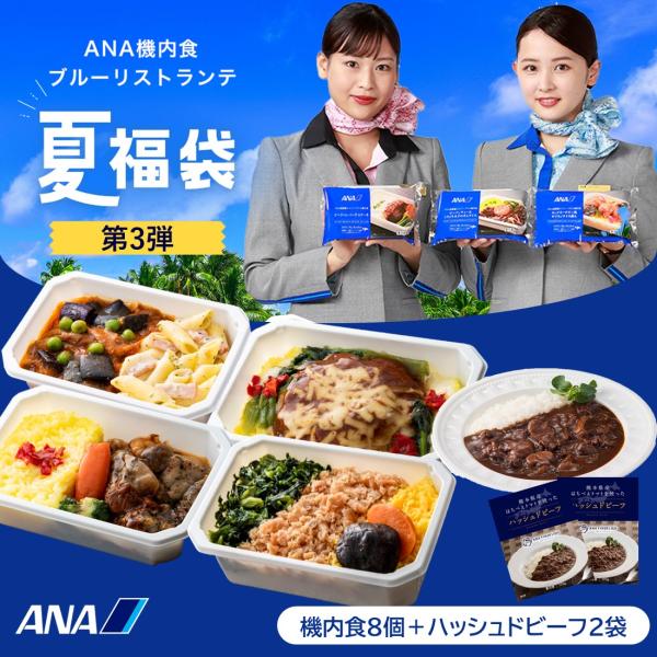 ANA's Sky Kitchen おうちで旅気分！！ANA国際線エコノミークラス機内食 ブルーリストランテ夏福袋第3弾 よくばりセット■牛肉と茄子の煮込み クリームペンネ添え 2個■ハンバーグドリア デミグラスソース 2個■鶏もも肉のハー...